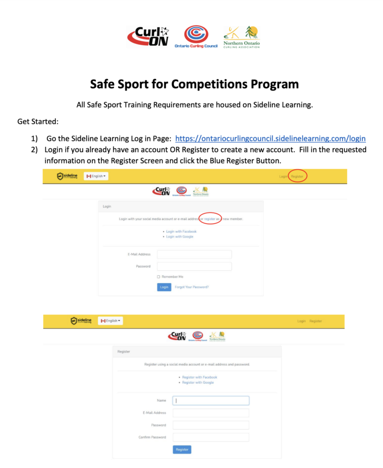 Safe Sport and Competitions - Ontario Curling Council